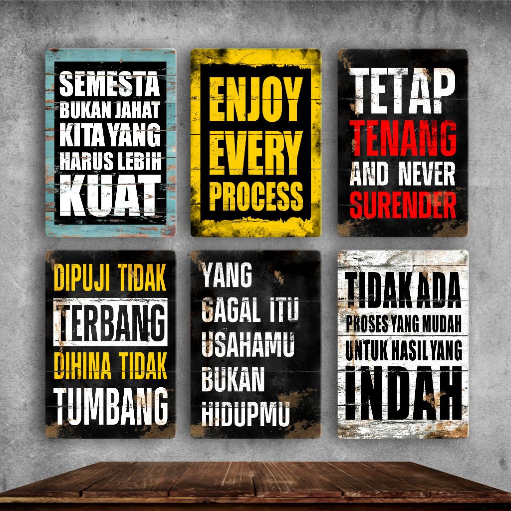 Jual Hiasan Dinding Premium Kata-kata Motivasi Quotes Wall Decor Mdf ...