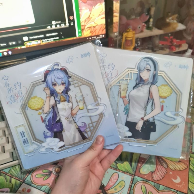 Jual (READY) Heytea x 原神周边 Genshin Impact Ganyu Shenhe Acrylic Standee ...