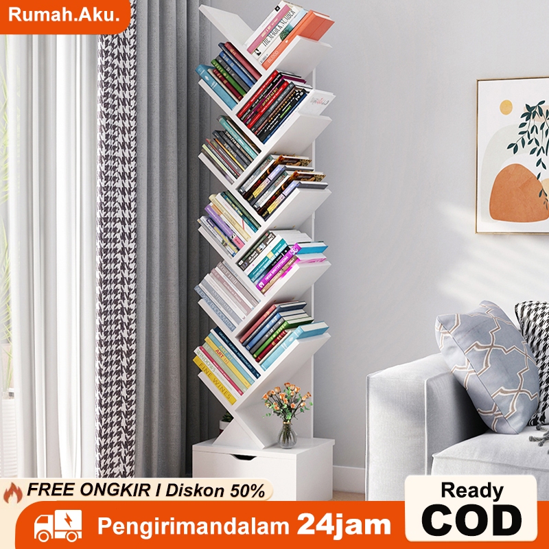 Jual Rak buku Rak buku lapis Rak buku gantung lantai hias dekorasi Rak ...