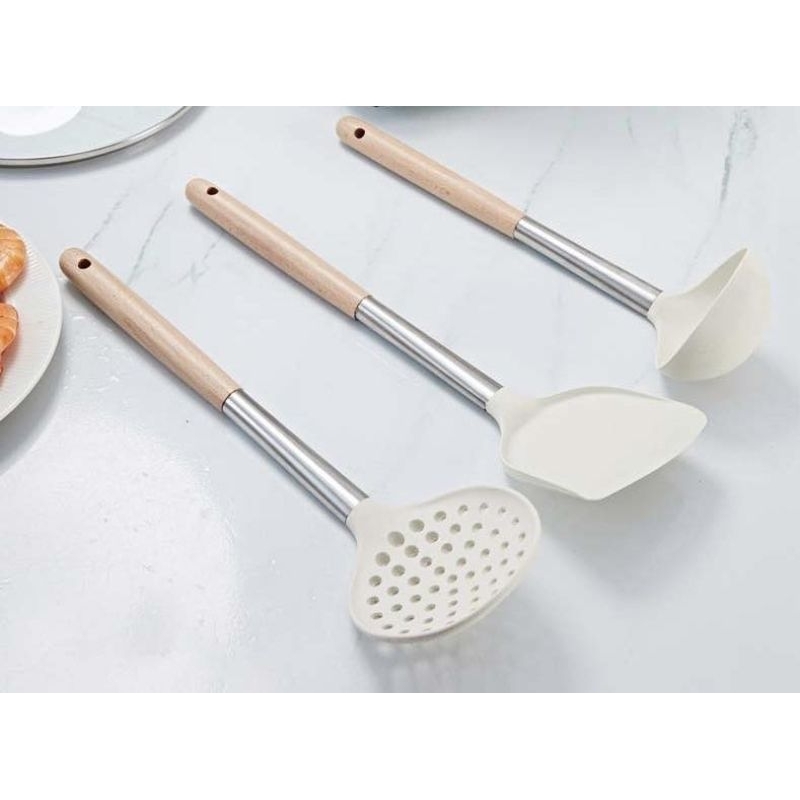 Jual Alat Dapur Peralatan Masak Spatula Besi Silikon Tahan Panas Yao ...