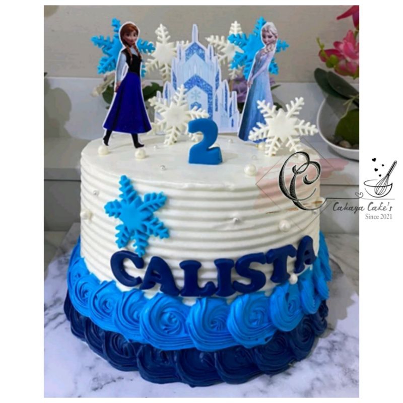 Jual Frozen Cake Simple / Kue Ulang Tahun Frozen / Kue Ultah Frozen ...