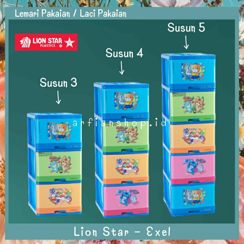 Jual Lion Star ( Exel ) - Laci Pakaian 3, 4, 5 Susun / Lemari Kabinet ...