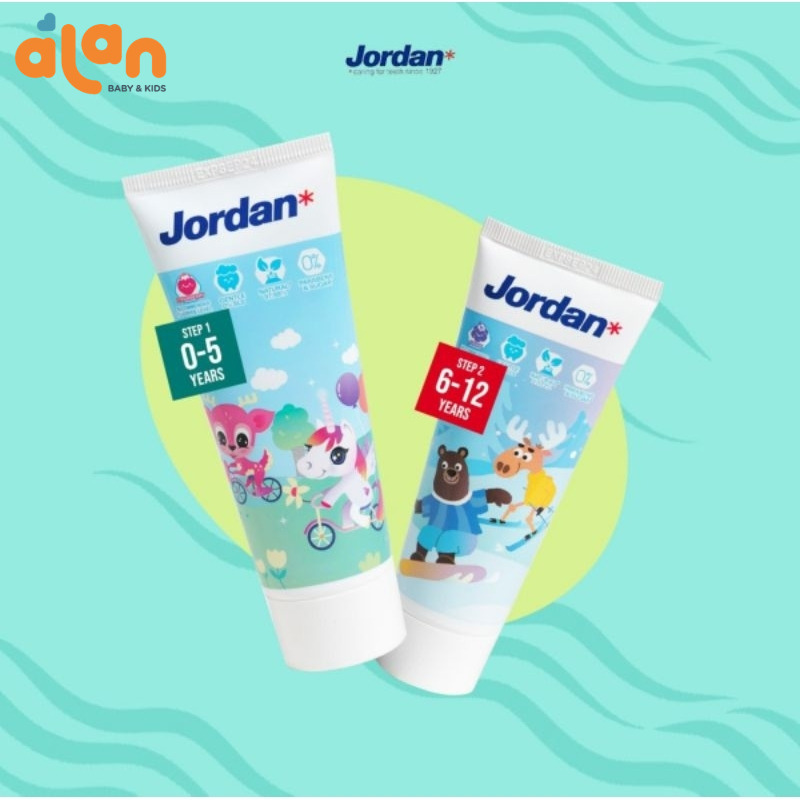 Jual Alan Baby Kids - Jordan Toothpaste 75gr Step 1 (0-5 years)/Step 2 ...