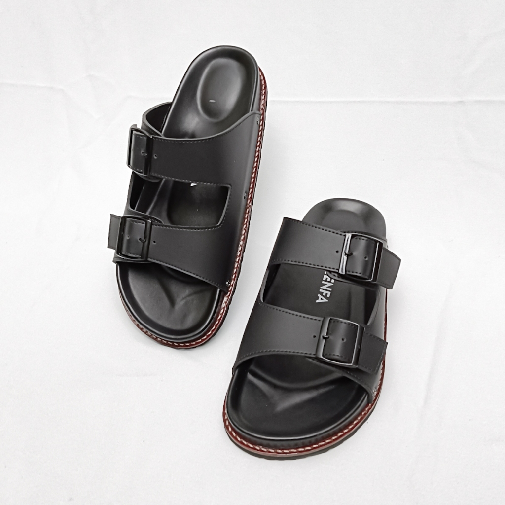 Jual Kenfa - Nive Plater Sandal Formal Casual Pria Wanita Kulit Slide ...