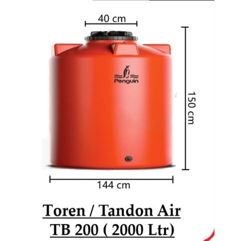 Jual Tandon Water Turrent Toren Air Tangki Pinguin Penguin 2000 Liter 2000Liter TB 200 TB200 ...