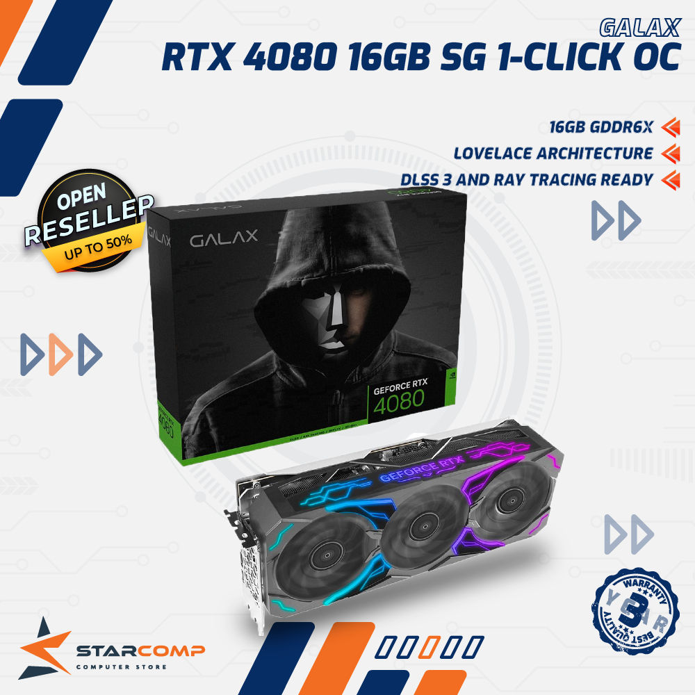 Jual GALAX RTX 4080 16GB SG 1-Click OC 16GB GDDR6X VGA RTX4080 | Shopee ...