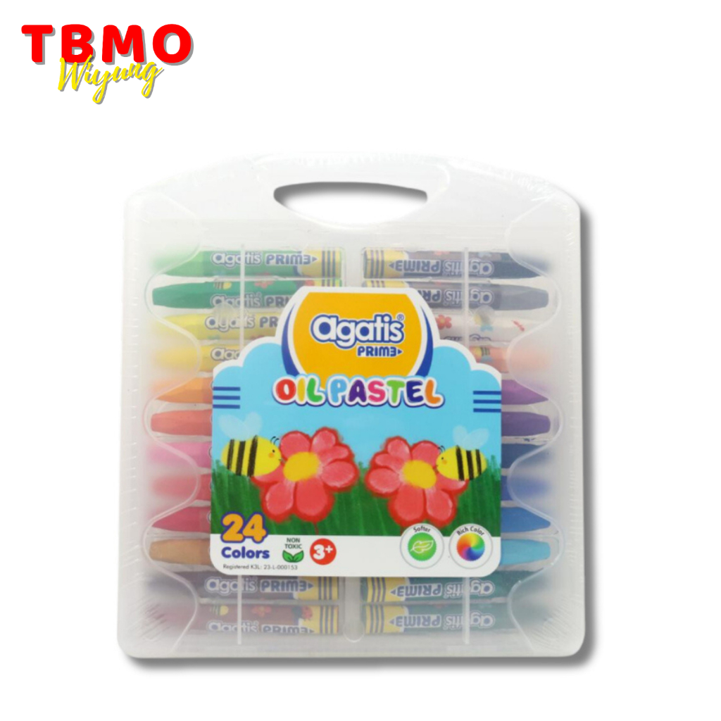 Jual Crayon Oil Pastel Agatis Prime 24 Warna Hexagonal Shape | Shopee ...
