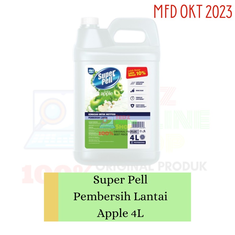 Jual Superpell Professional Pembersih Lantai Apel Jerigen 4L | Shopee ...