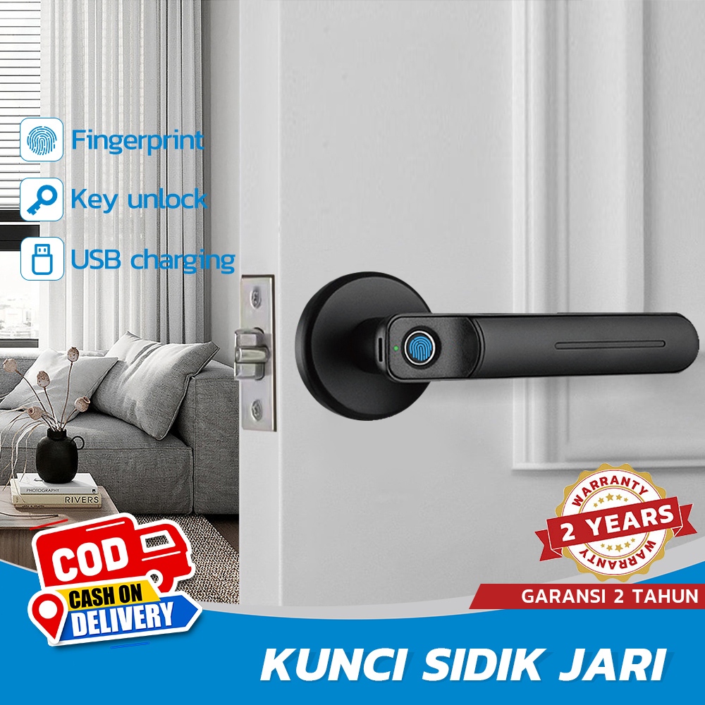 Jual Kunci pintu sidik jari Handle Kunci Pintu Rumah Elektronik ...