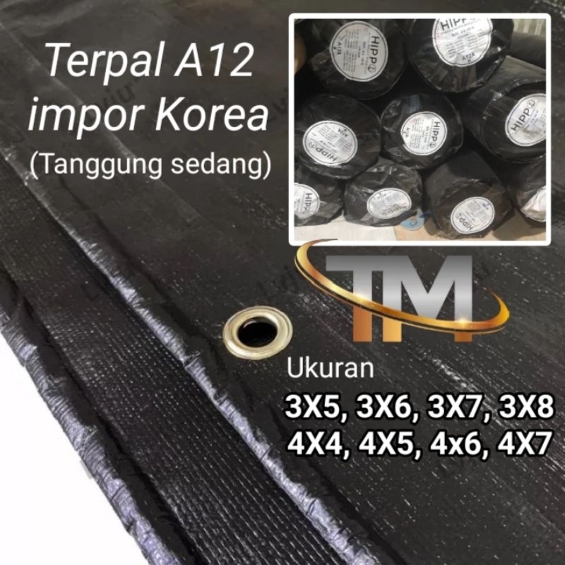 Jual Terpal Import korea A12 Black Hitam original ukuran tanggung ...