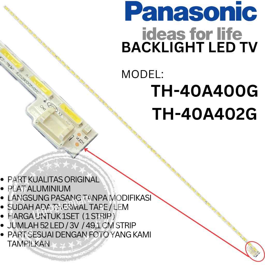 Jual BACKLIGHT LED TV PANASONIC 40 INC TH 40A400G 40A402G LAMPU BL ...