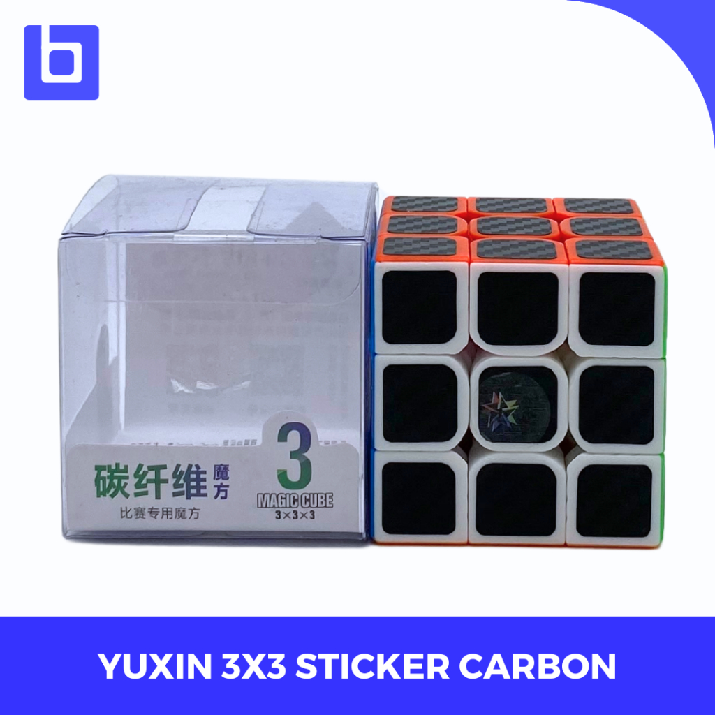 Jual Cube 3X3 - Yuxin 3x3 Sticker carbon Original | Shopee Indonesia