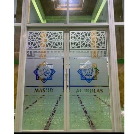 Jual Stiker Pintu Kaca Masjid Mushollah Stiker Sandblast / Custome ...