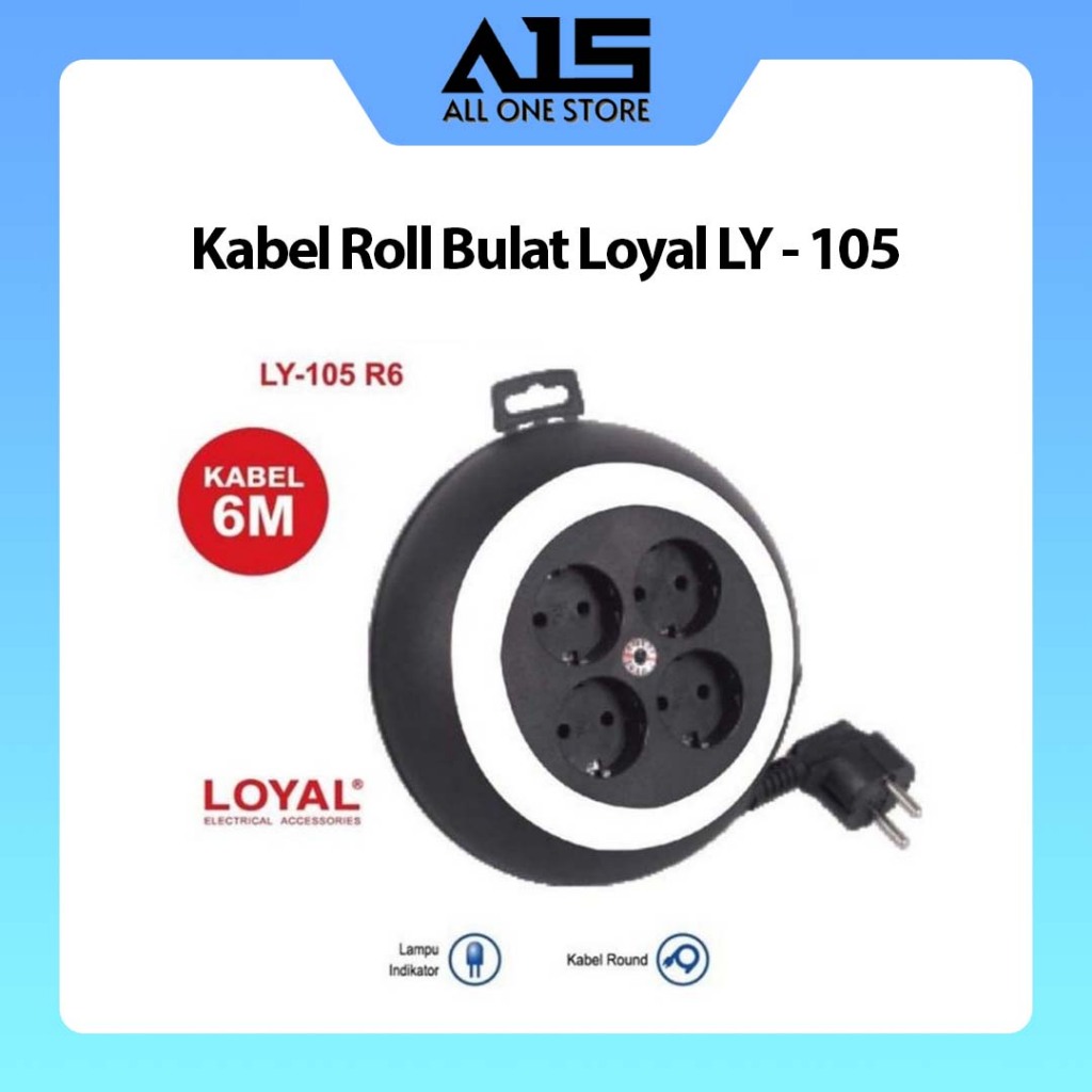 Jual Kabel Roll Bulat LOYAL 6M / Kabel Roll LY - 105 R6 | Shopee Indonesia
