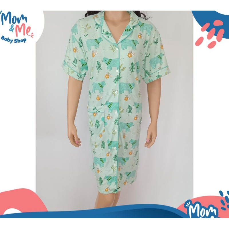 Jual Daster Dress Wanita | Motif Big Bear | Chery House | Size L-XL ...