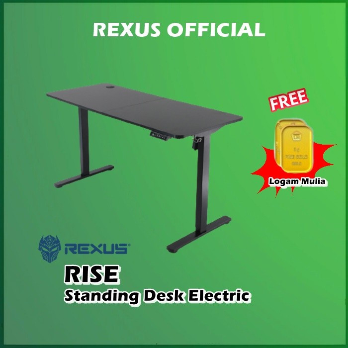 Jual Rexus Rise Standing Desk RXD-146 Electric Gaming Desk Meja ...