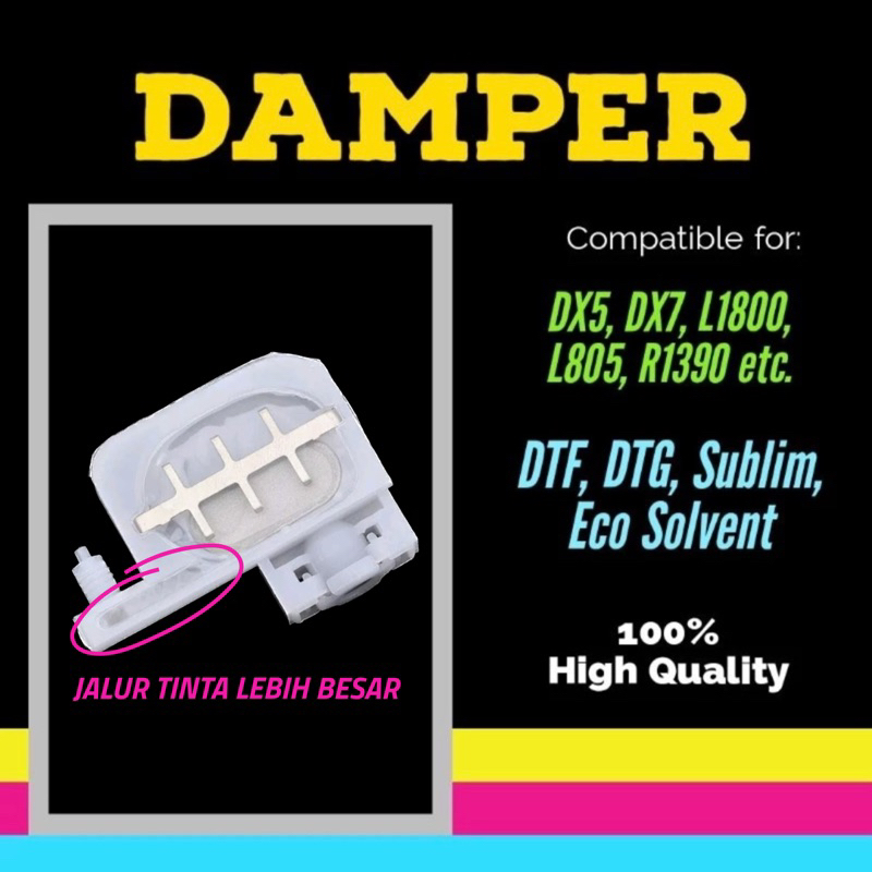 Jual Damper DX3 DX4 DX5 Epson L1800 1300 R1800 1900 1390 2400 Roland ...