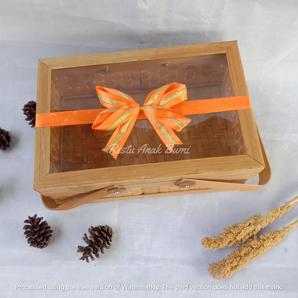 Jual Rantang Persegi Panjang Transparan 30 x 20 Pita | rantang kotak ...