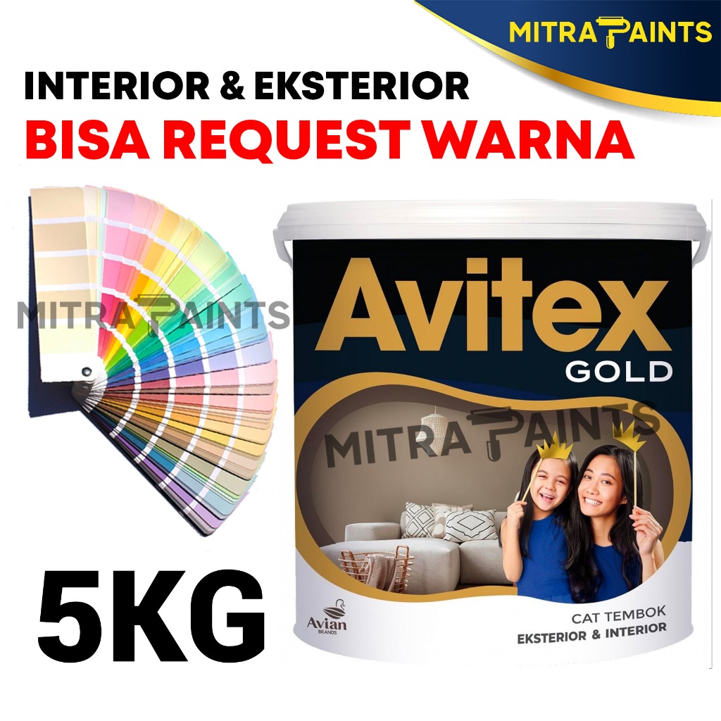 Jual CAT TEMBOK AVITEX GOLD INTERIOR EXTERIOR 5 KG / AVIAN BISA REQUEST ...