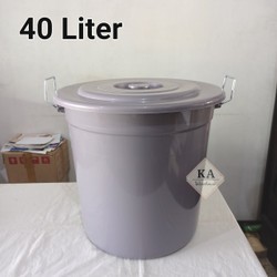 Jual Ember Tampung Air Tutup Gagang Kawat Stainless Kapasitas 40 Liter 40L Plastik Yutaka Water ...