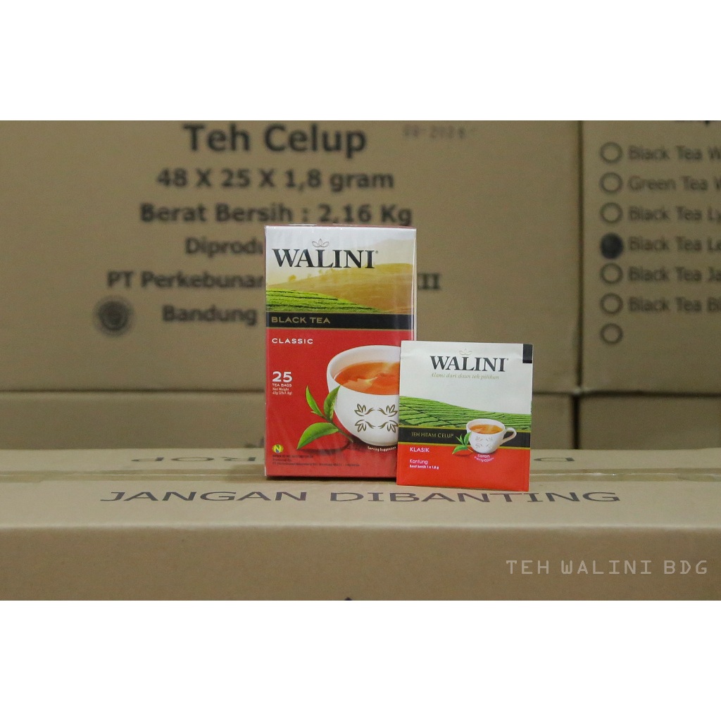 Jual Teh Walini Hitam Klasik/ Blacktea 25s Kemasan Amplop/ Tea Bag ...