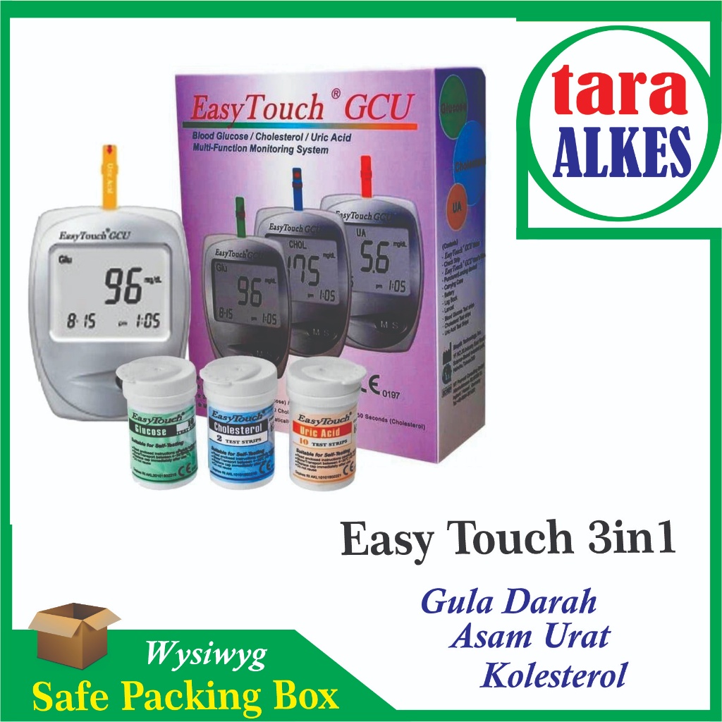 Jual Easy Touch GCU 3in1 Alat Tes Alat cek Gula Darah EasyTouch 3 in 1 ...
