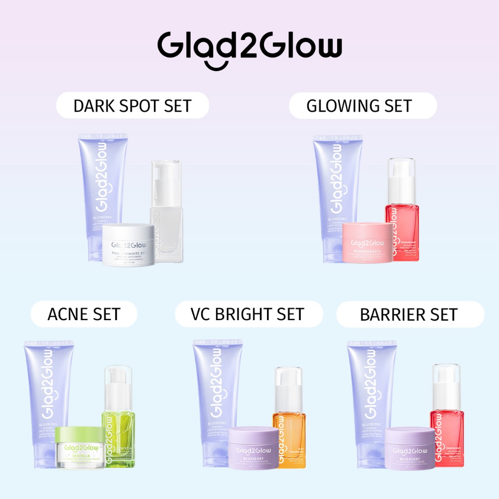 Jual SPECIAL BUNDLE 3in1 Glad2Glow 3pcs Paket Skincare Moisturizer Face ...