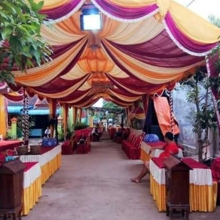 Jual plafon tenda ukuran 6x8m pesta plafon terop plafon layos kain atas ...