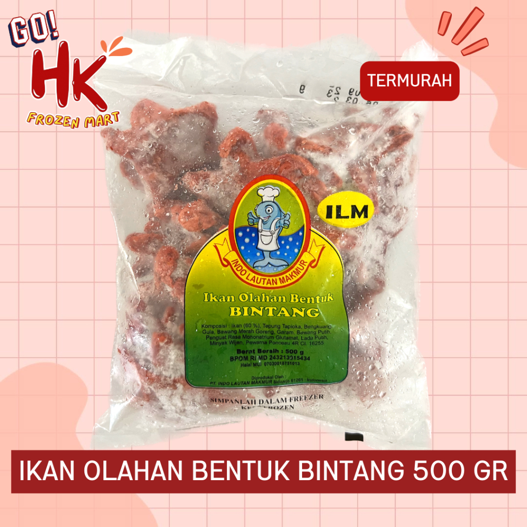 Jual ILM Bintang / Patrick Merah 500gr | ikan olahan bentuk bintang ...
