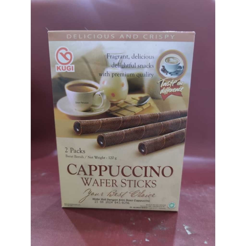 Jual Kugi Capuccino Wafer Sticks 120G - Biskuit Kue Wafer Kugi | Shopee ...