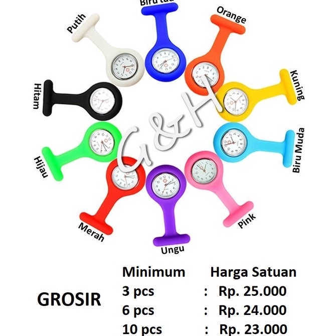 Jual id5b5Ap Jam Saku Perawat dan Tenaga Medis - Silikon Polos | Shopee ...