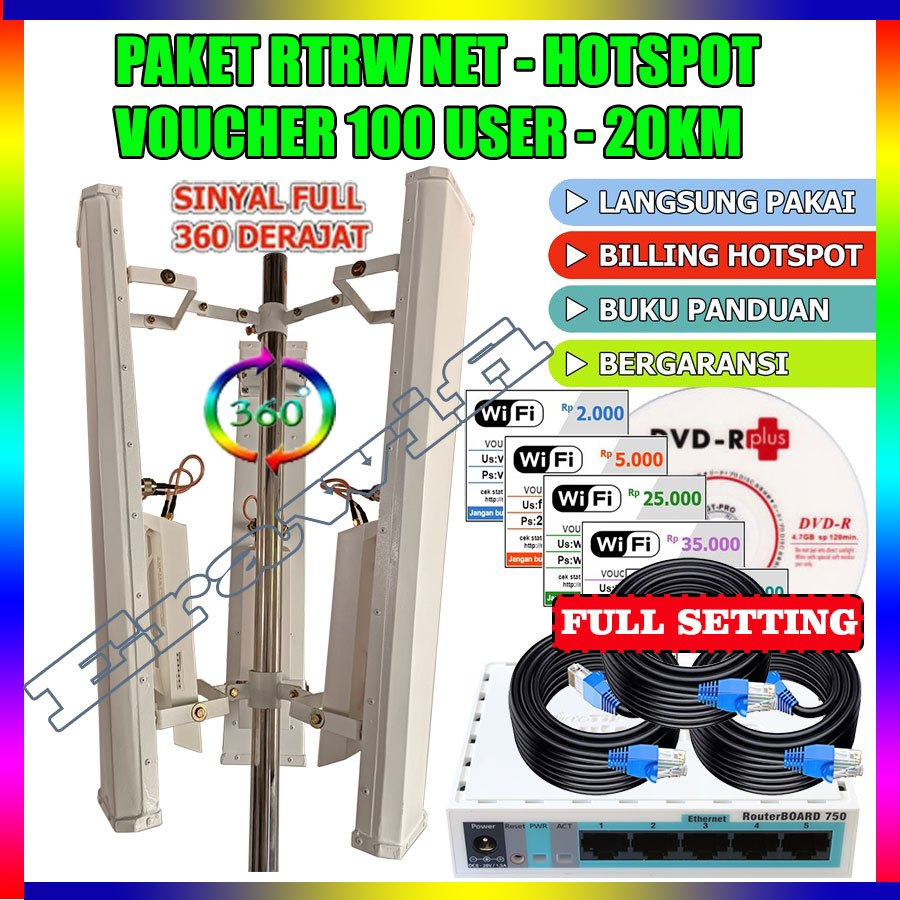 Jual Paket Usaha Wifi ISP RT RW NET HOTSPOT Voucher Lengkap Profesional ...