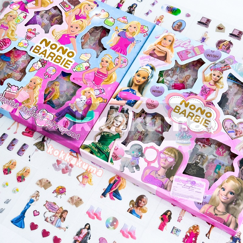 Jual ( KKM ) NONO BARBIE Sticker Box 2D Dekorasi Anak Cewek Perempuan ...