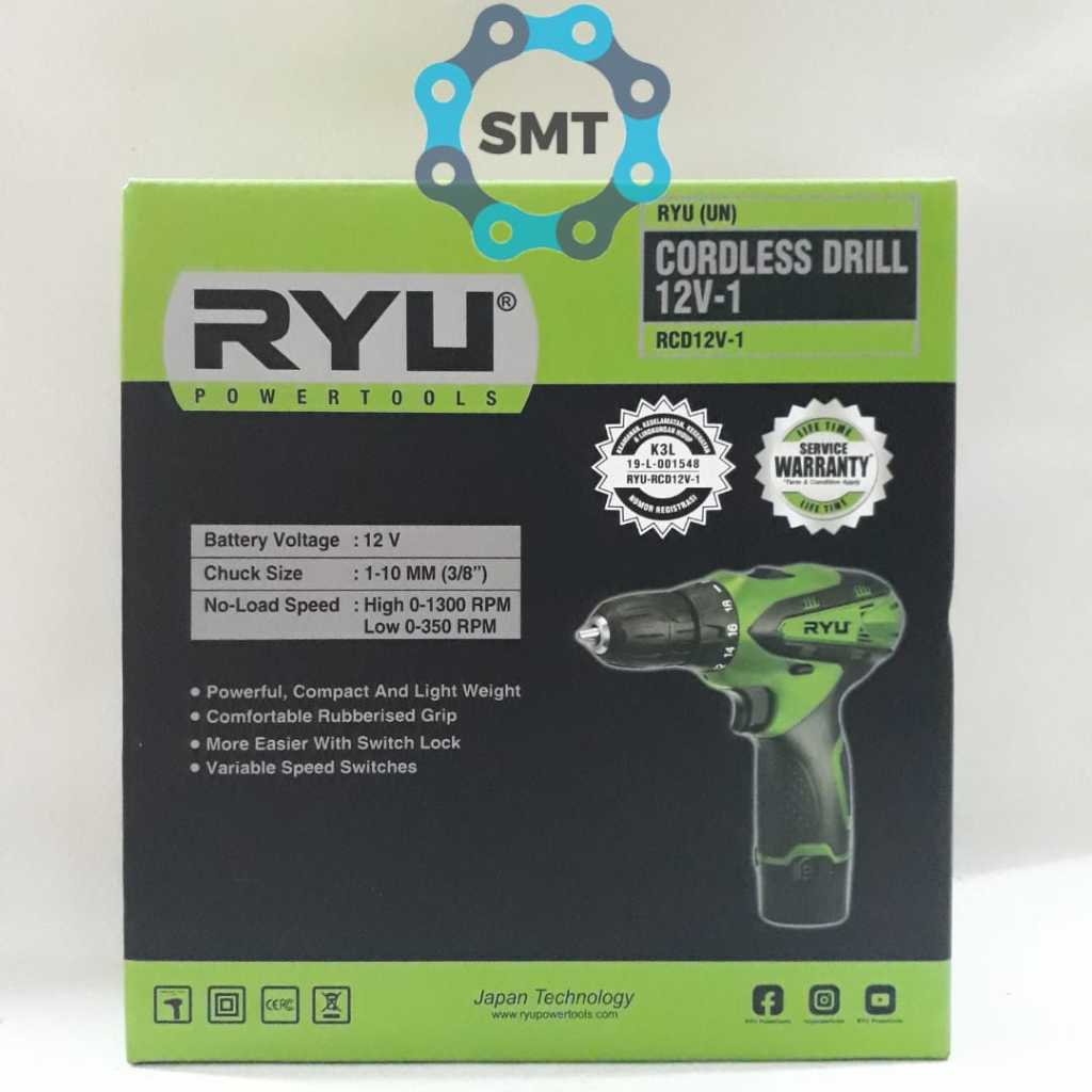 Jual Mesin Bor Cordless Ryu RCD12V-1 RCD 12V -1 Drill Baterai Batre Cas ...