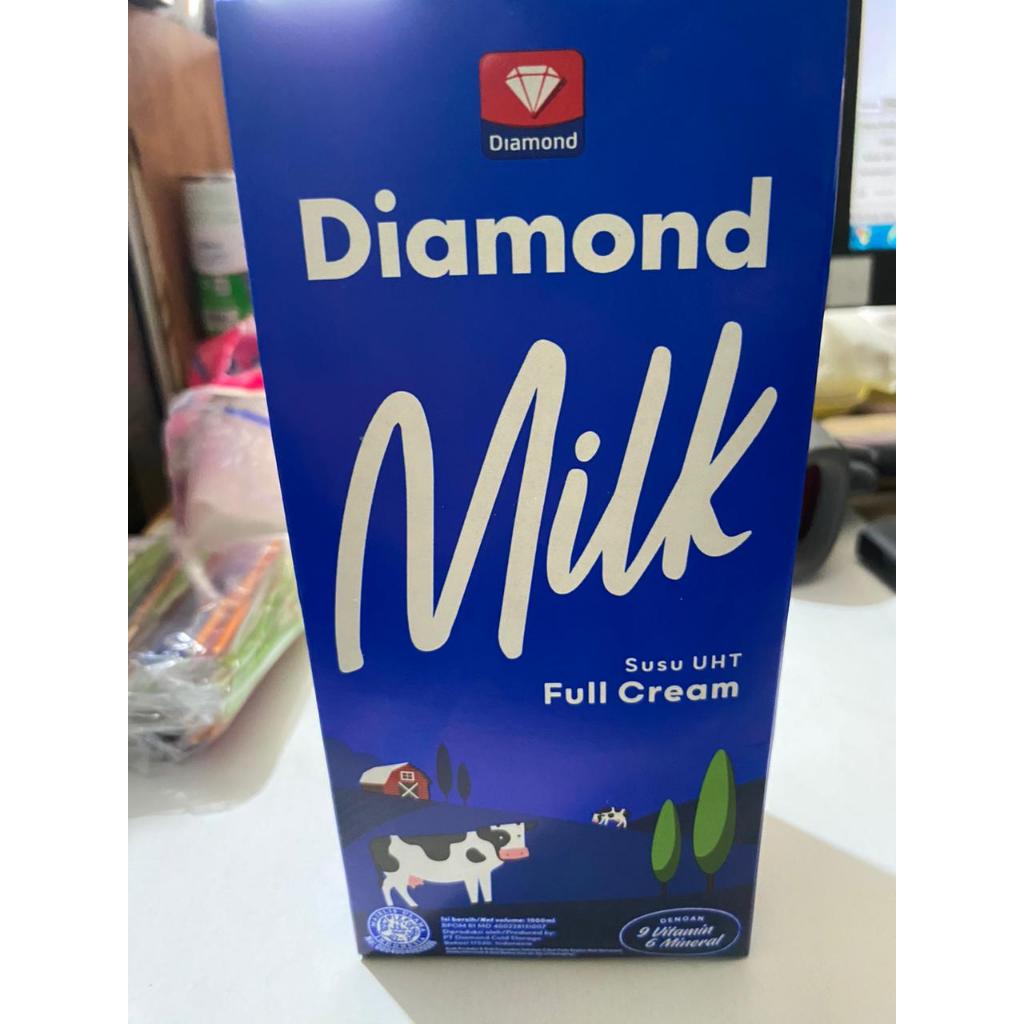 Jual SUSU UHT DIAMOND MILK FULL CREAM 1 LITER | Shopee Indonesia