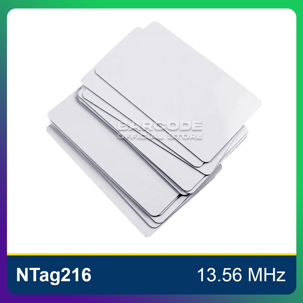 Jual NTag216 13.56 MHz Kartu RFID NFC PVC Blank Card 888 byte ...