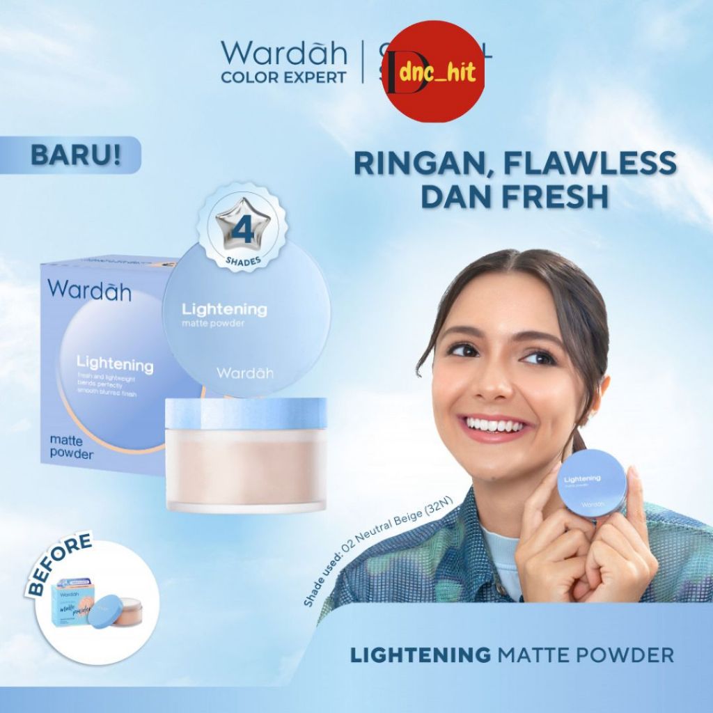 Jual Wardah Lightening Matte Powder 20g / BEDAK TABUR | Shopee Indonesia