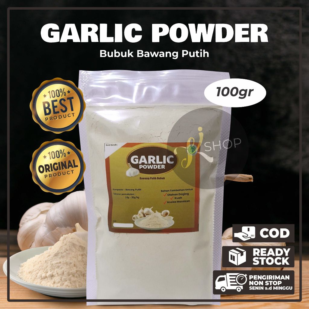 Jual 100gr Bawang Putih Bubuk/ Premium Garlic Powder / Bahan Kaldu ...