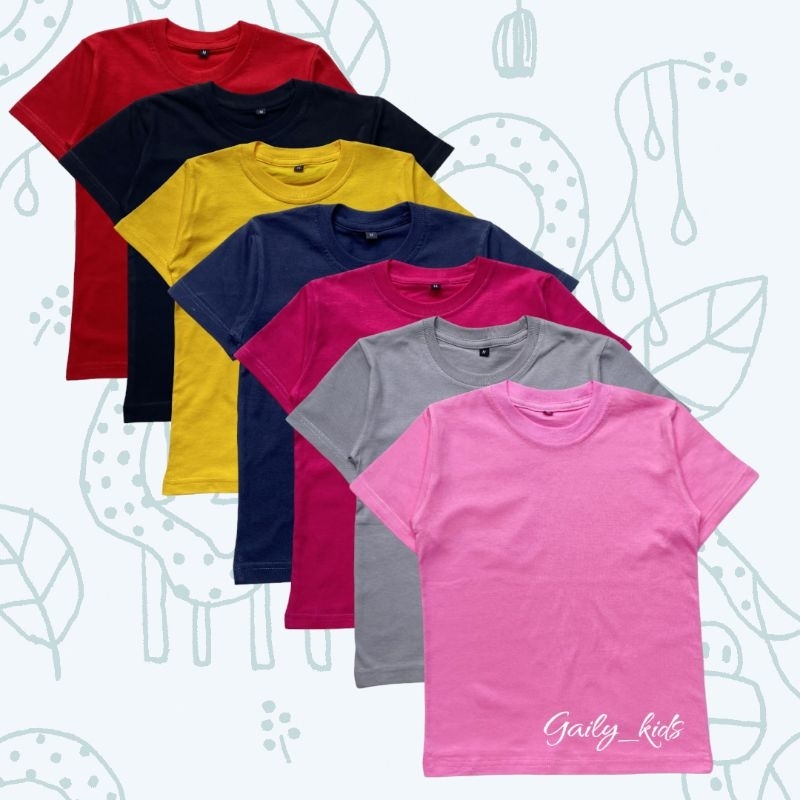 Jual Kaos Polos Anak Unisex Laki Laki dan Perempuan 1-12 Tahun | Shopee Indonesia