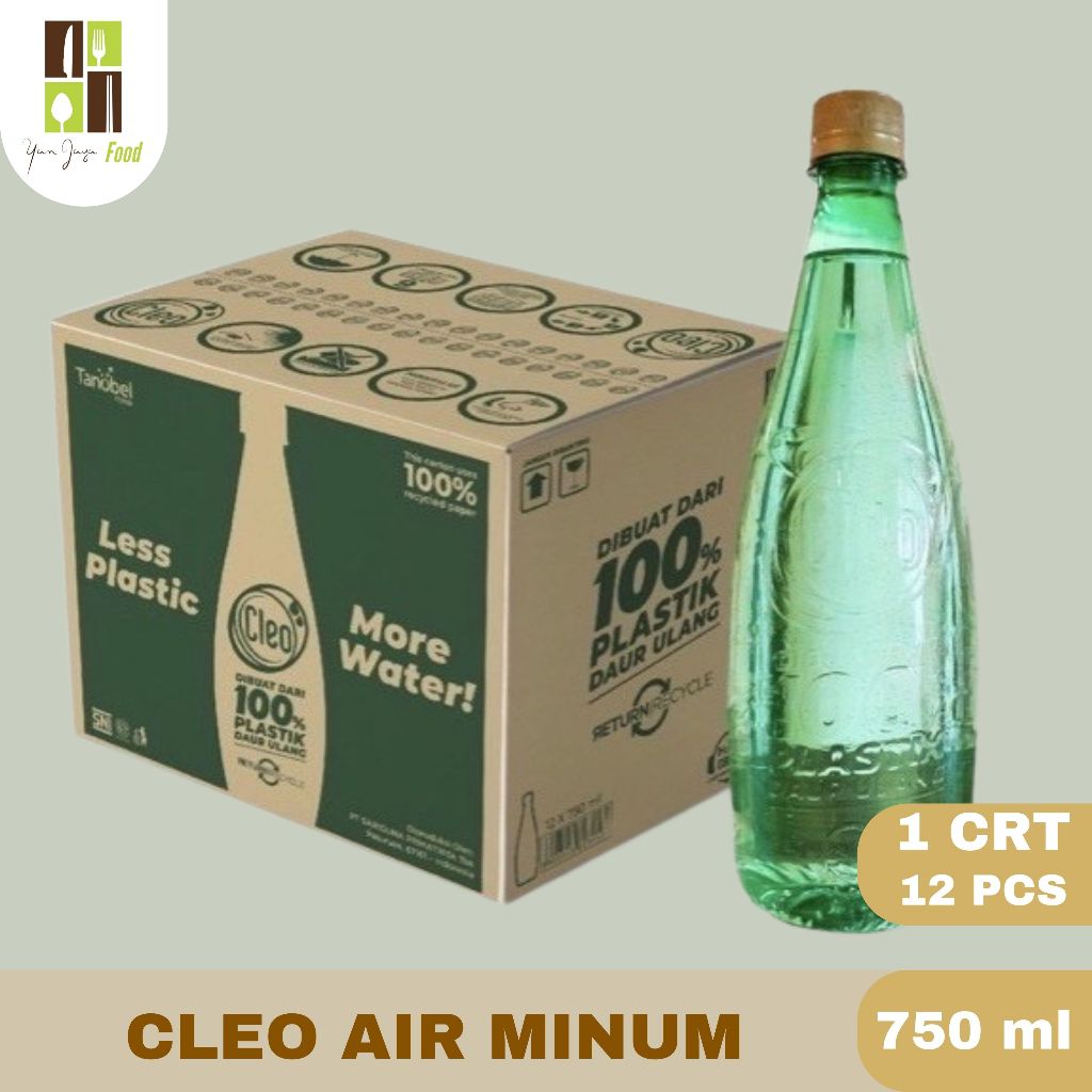 Jual Cleo Eco Go Green / Air Mineral / Air Minum Botol Hijau 750ml 1 ...