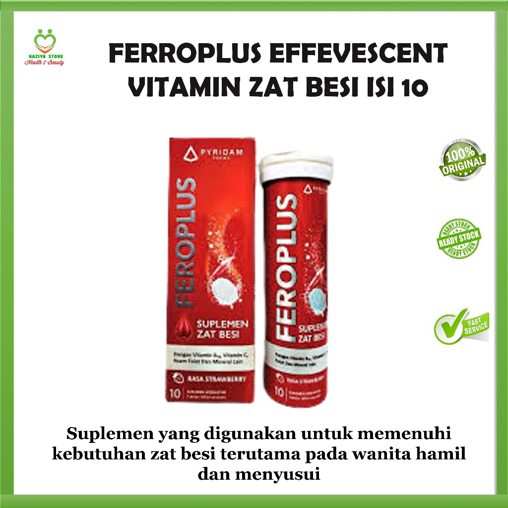 Jual FERROPLUS ISI 10 TABLET EFFEVESCENT MULTIVITAMIN - Vitamin Ibu Hamil, lansia, Kesuburan ...