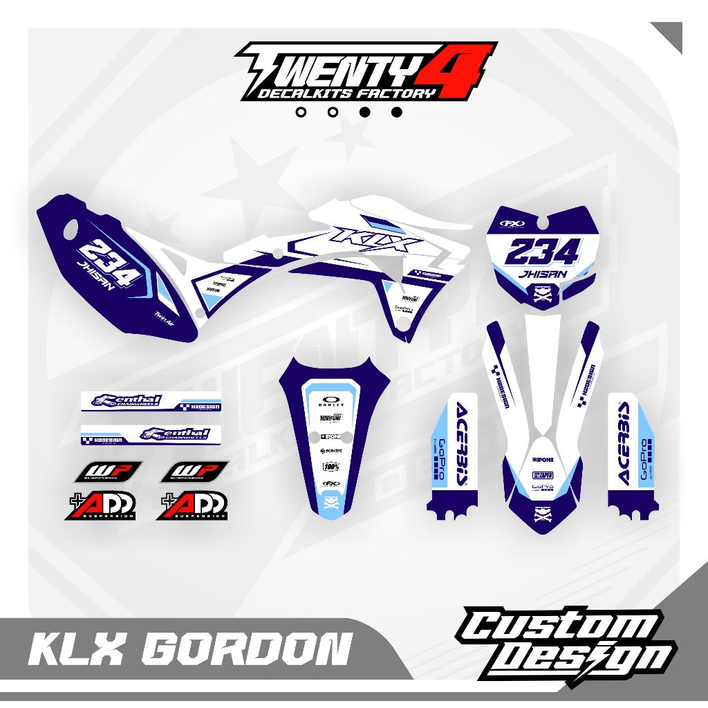 Jual Decal Klx Gordon Design Simple - Free Custom Design | Shopee Indonesia