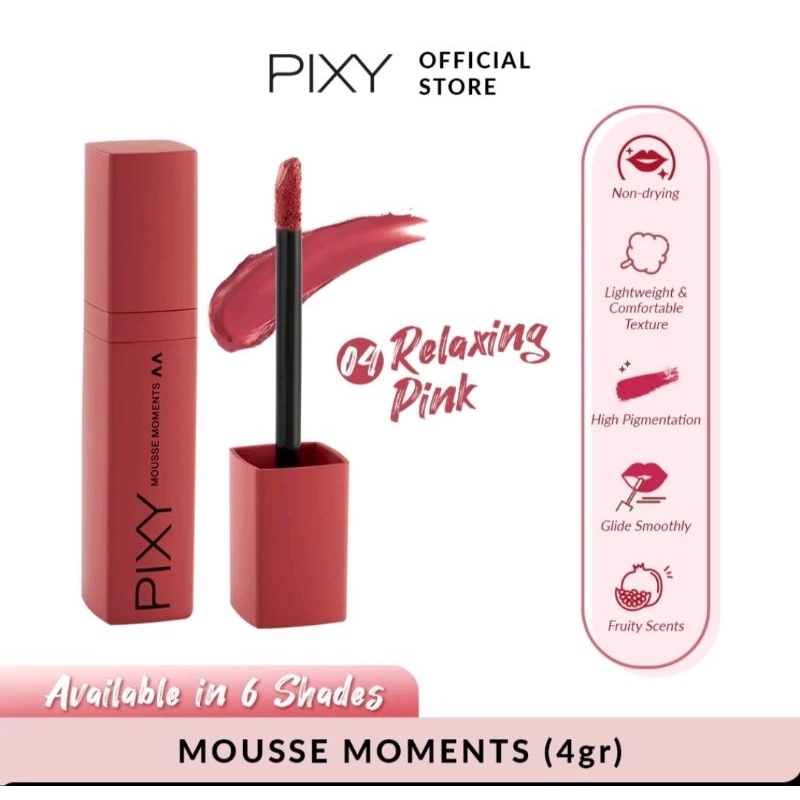 Jual PIXY LIP MOUSSE MOMENTS 04 (RELAXING PINK) | Shopee Indonesia