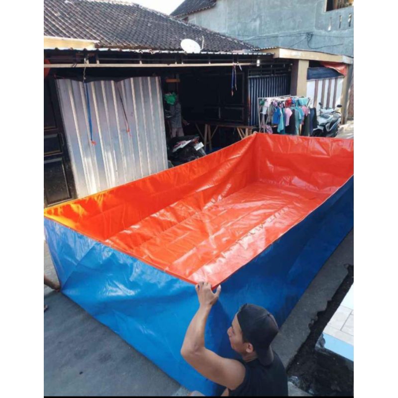 Jual Kolam Terpal 130x90x60 untuk budidaya ikan lele di kolam terpal ...
