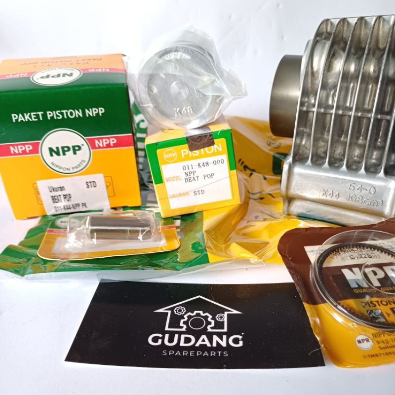 Jual PAKET BLOK SEHER + PISTON KIT BEAT POP / ESP (K44/K25) NPP | Shopee Indonesia