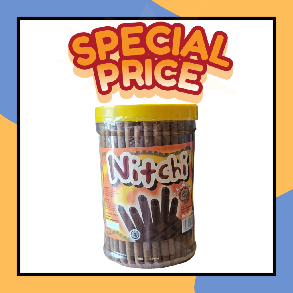 Jual Nitchi Wafer Chocolate Roll 650gr Camilan Astor wafer coklat snack ...