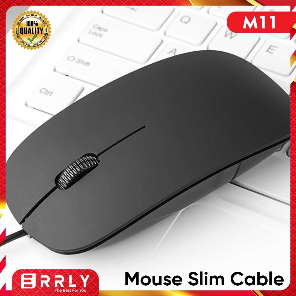 Jual ERRLY Mouse Slim Elegan M11 Kabel USB Panjang 2Meter Mouse Gaming ...