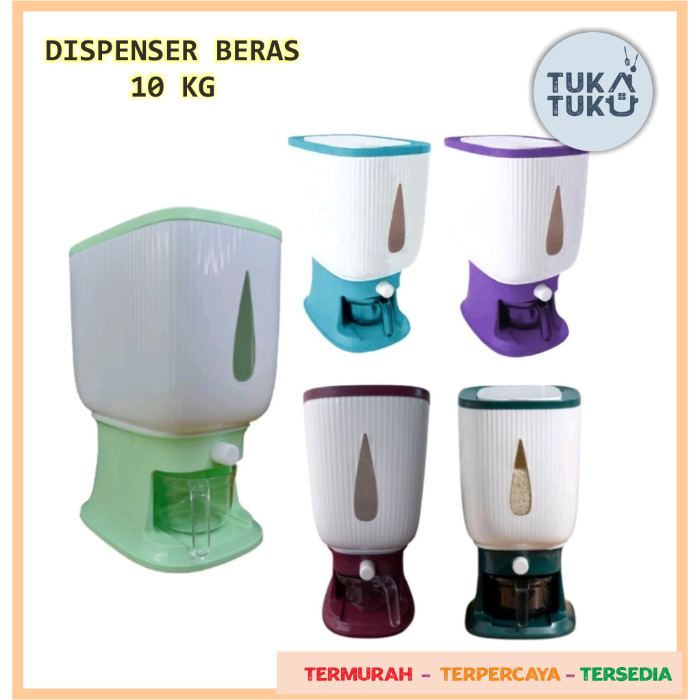 Jual RICE BOX DISPENSER WADAH BERAS KEKINIAN TEMPAT PENYIMPANAN BERAS ...