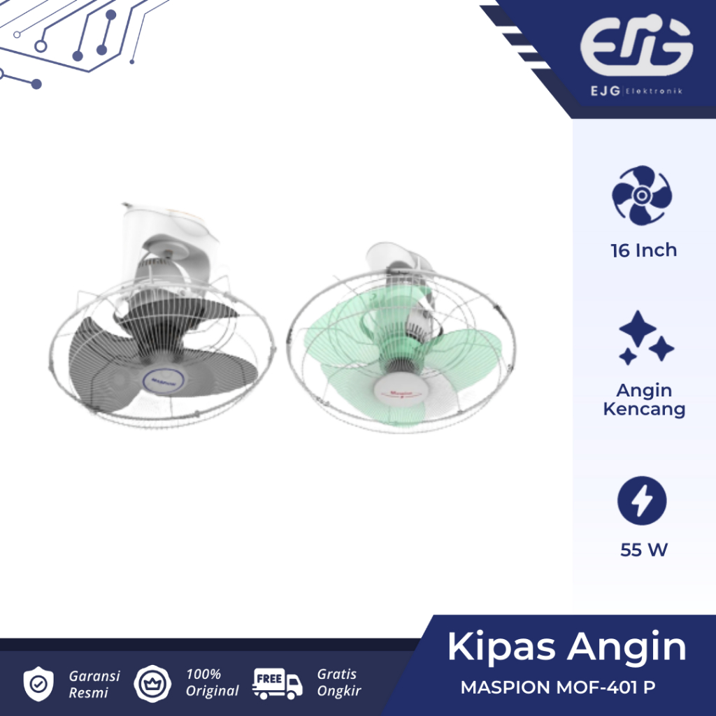 Jual MASPION MOF401P KIPAS ANGIN PLAFON ORBIT FAN 16 INCH MOF 401 P | Shopee Indonesia