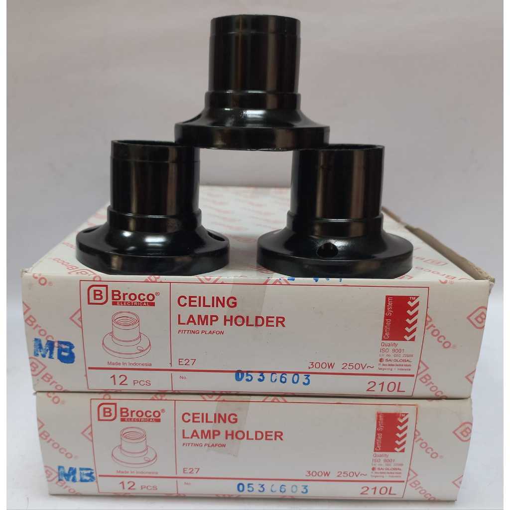 Jual Fitting Tempel Hitam BROCO 210L Murah Fitting Plafon Broco 100% ...